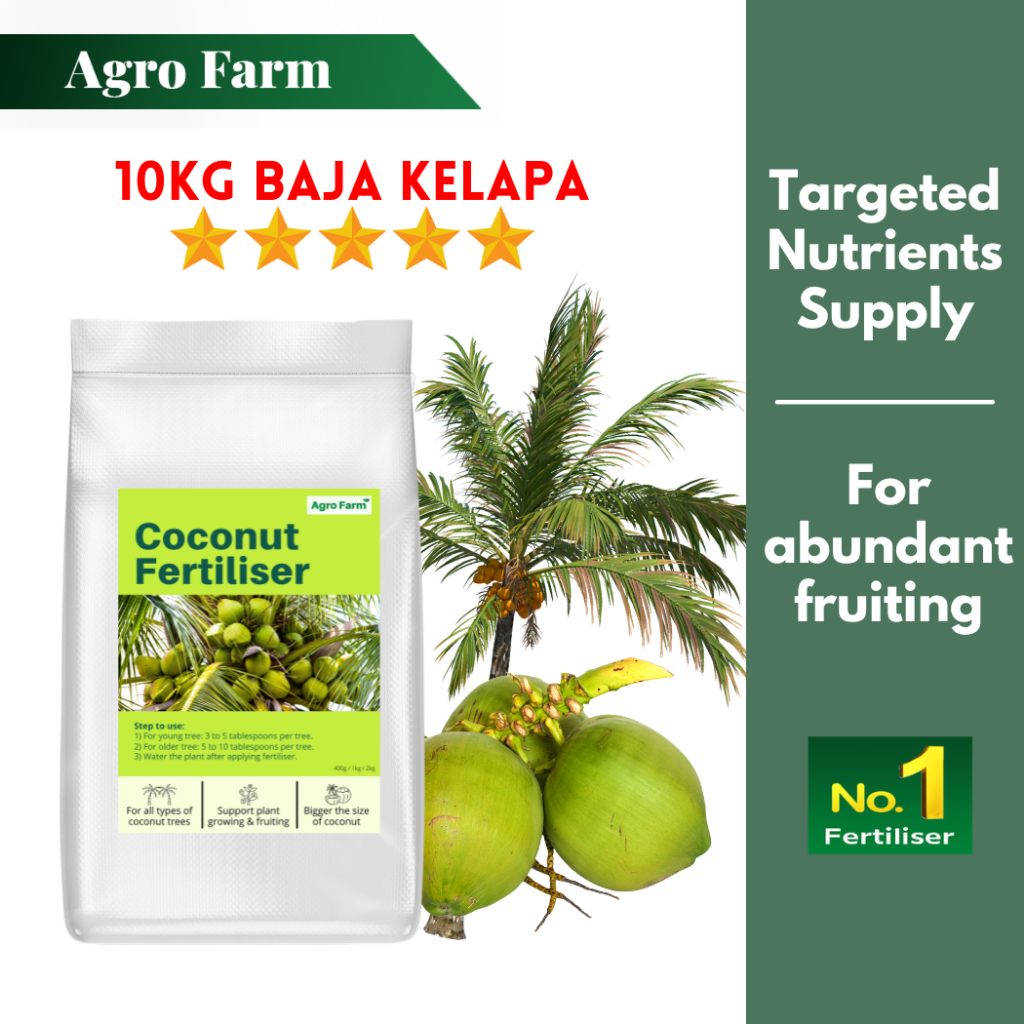 Agro Farm 10kg Baja Kelapa / Baja Paksa Buah / Baja Berbuah / Baja ...