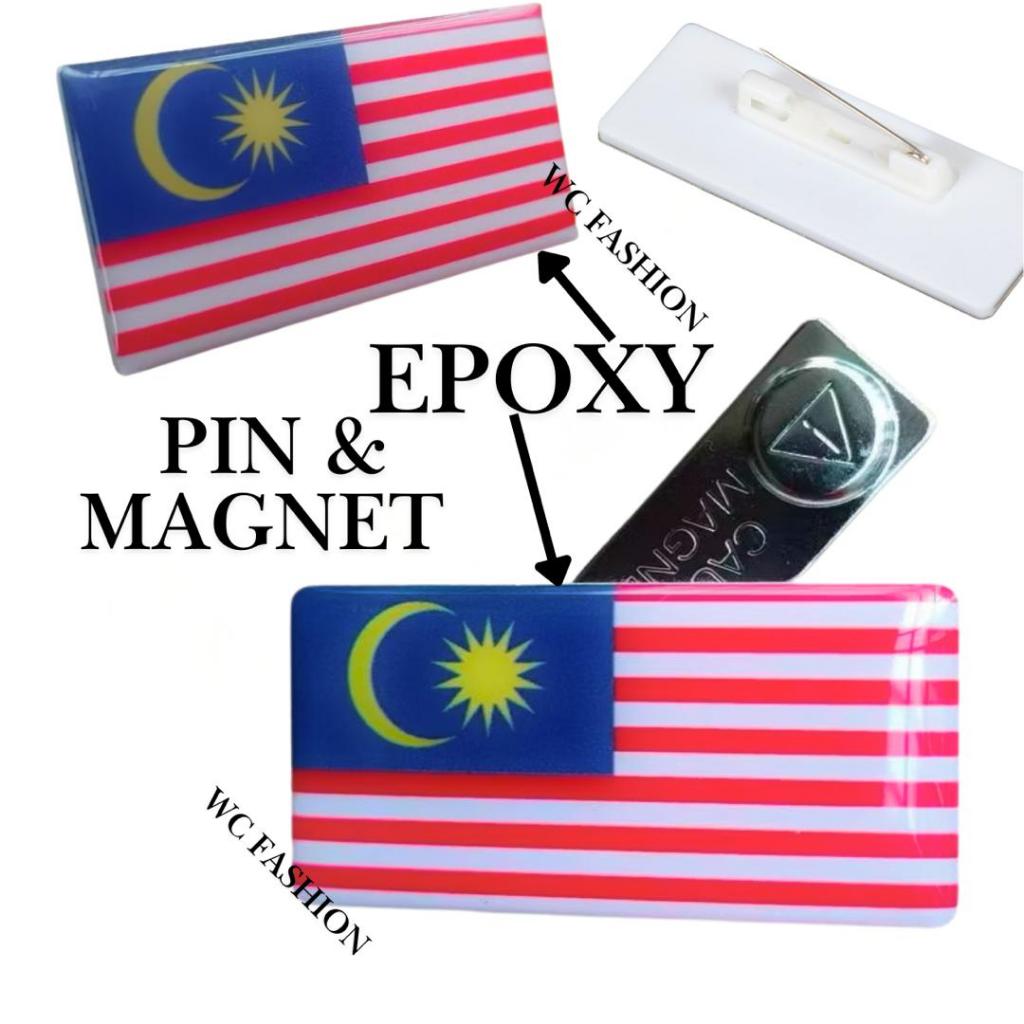 【HARGA BORONG】 Epoxy Lencana Pin Malaysia jalur Gemilang (pin/magnet ...