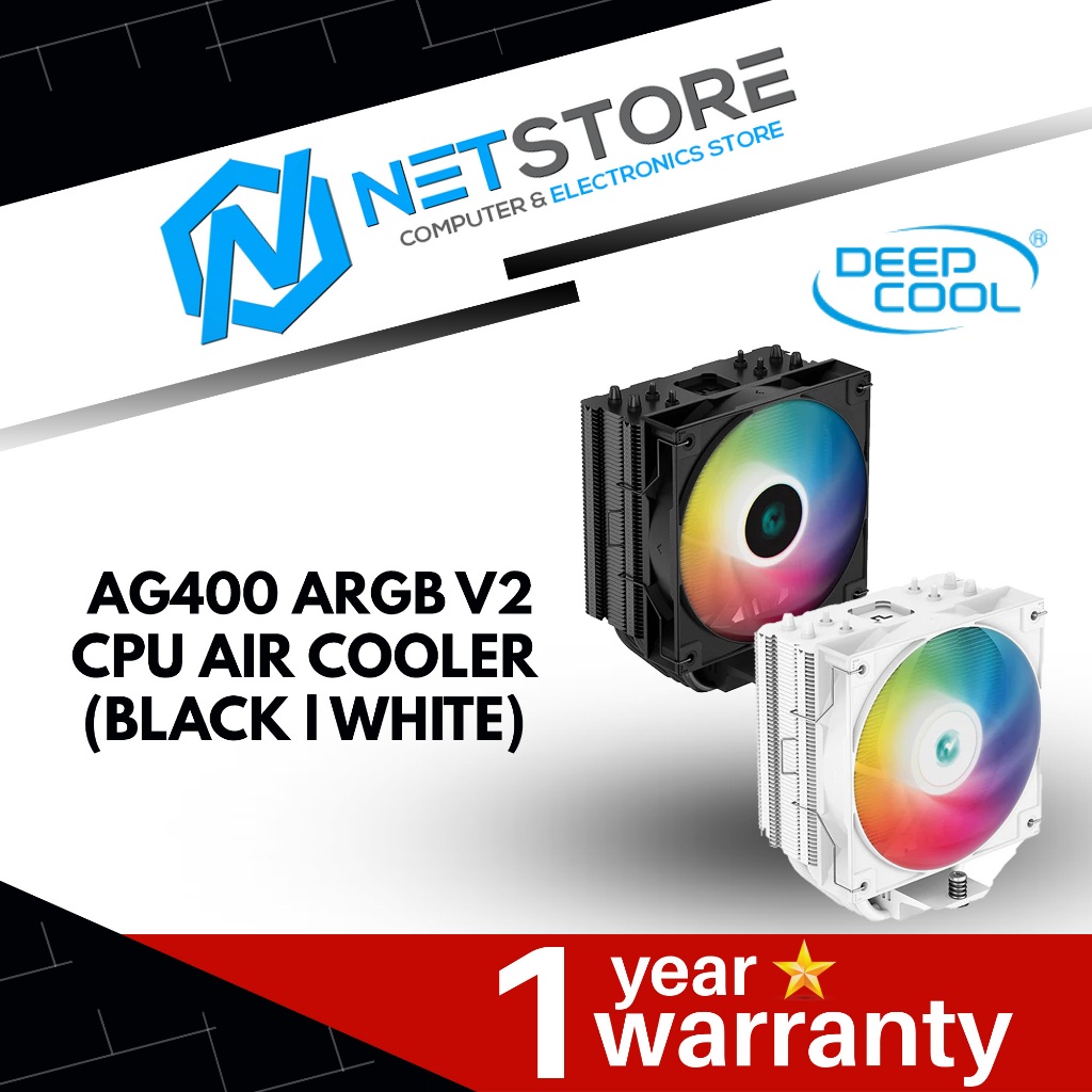 DEEPCOOL AG400 ARGB V2 AIR COOLER - (BLACK l WHITE) | Shopee Malaysia