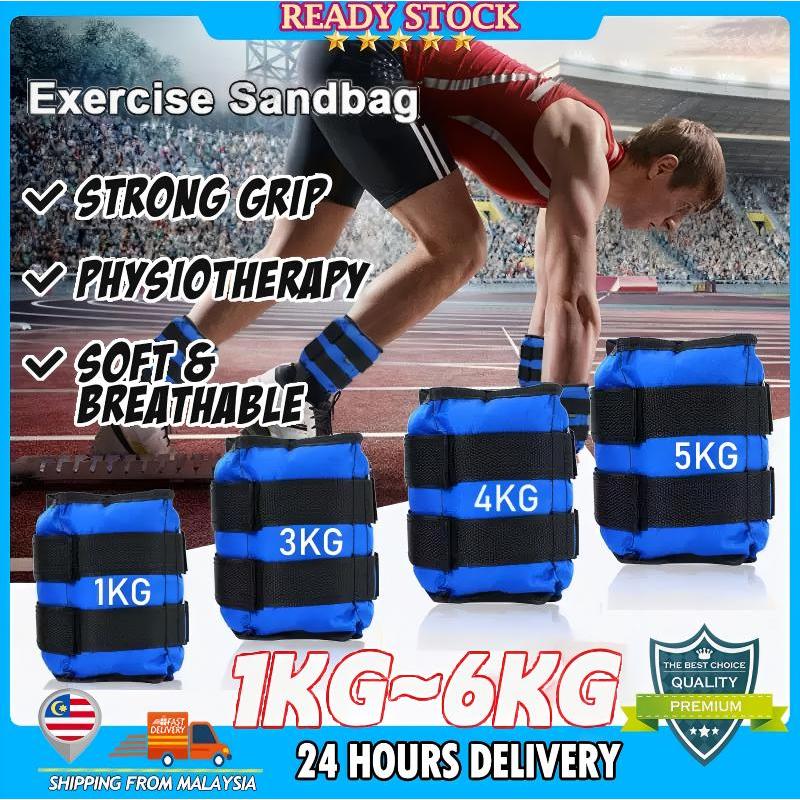 Adjustable 1-6KG Ankle Wrist Weights Sandbag Leg Arm Straps for Running ...