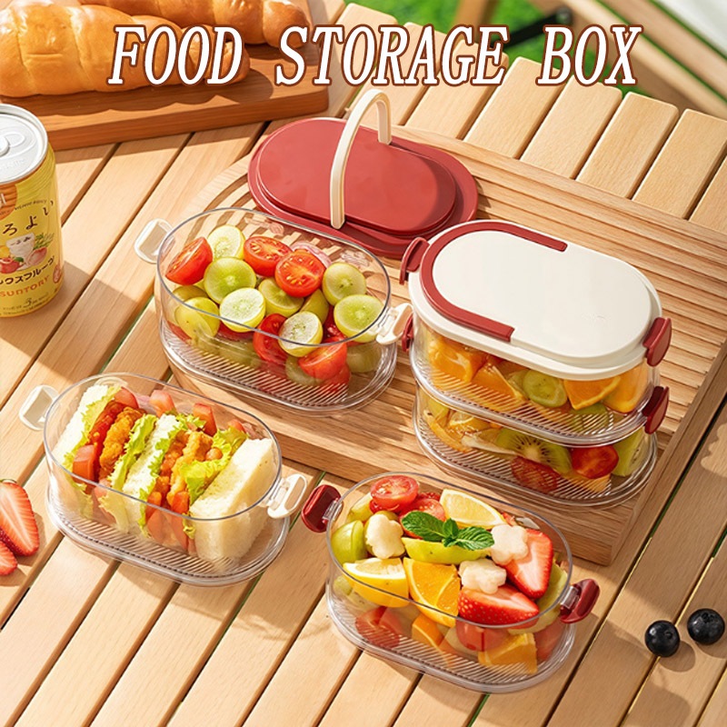 Multi Layer Stackable Spice Storage Box Kitchen Organizer Airtight Seal ...
