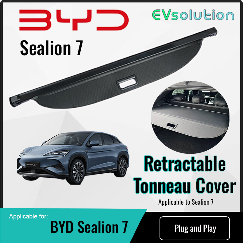 ( READY STOCK ) BYD Sealion 7 Trunk Tonneau Cover Retractable Canvas ...