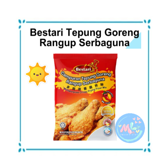 Bestari Tepung Goreng Rangup Serbaguna Asli/Pedas Crispy Fried Chicken ...