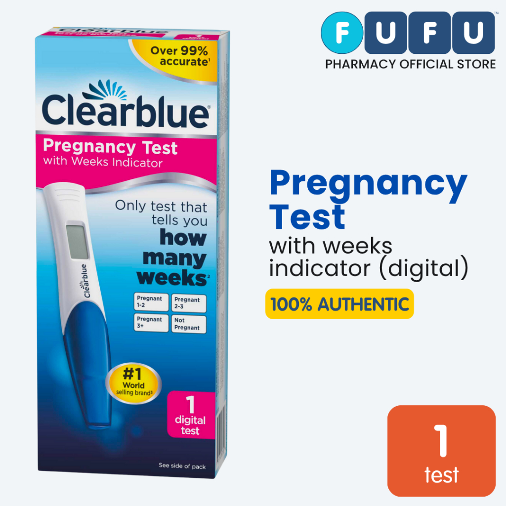 CLEARBLUE Digital Pregnancy Test Kit With Weeks Indicator 1's | Shopee ...