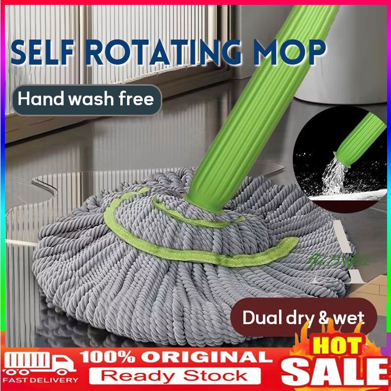 Mop Lantai Viral Lantai Bamboo Fiber Self Twisting Rotating Mop Hand ...