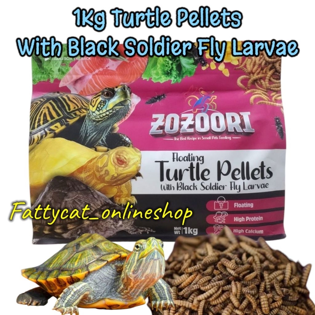 ZOZOORI 1KG FLOATING TURTLE PELLETS WITH BLACK SOLDIER FLY LARVAE ...