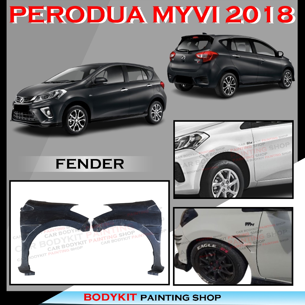 PERODUA MYVI 2018 FRONT FENDER (ADVANCE GT) MATERIAL FIBER | Shopee ...