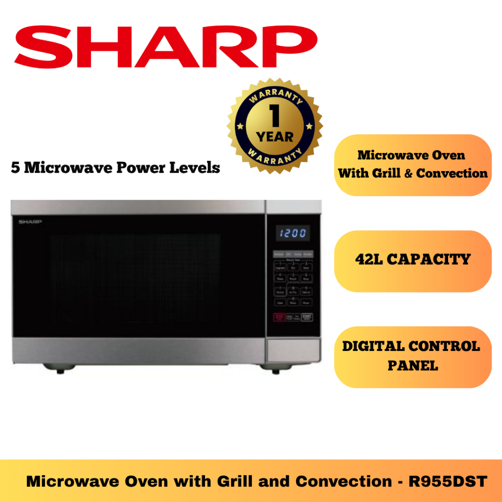 Sharp Microwave Oven with Grill and Convection 42 Litre With 3 Auto ...