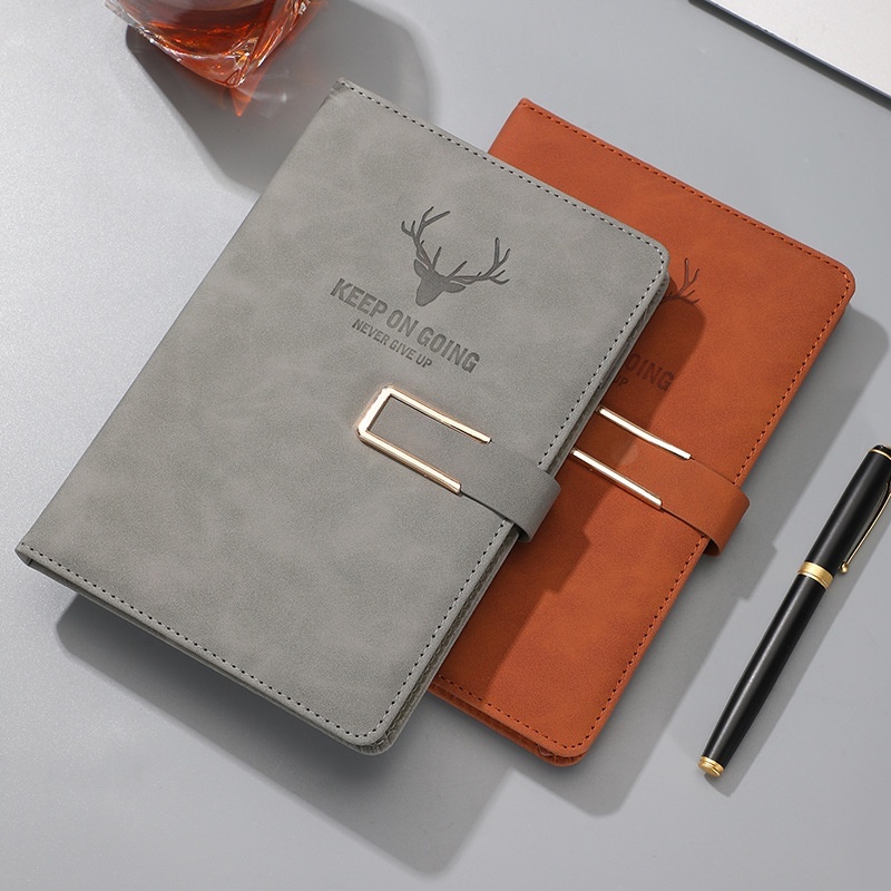 A5 Soft Leather Notebook, 100/200 Pages Retro Agenda Notebook for Desk ...