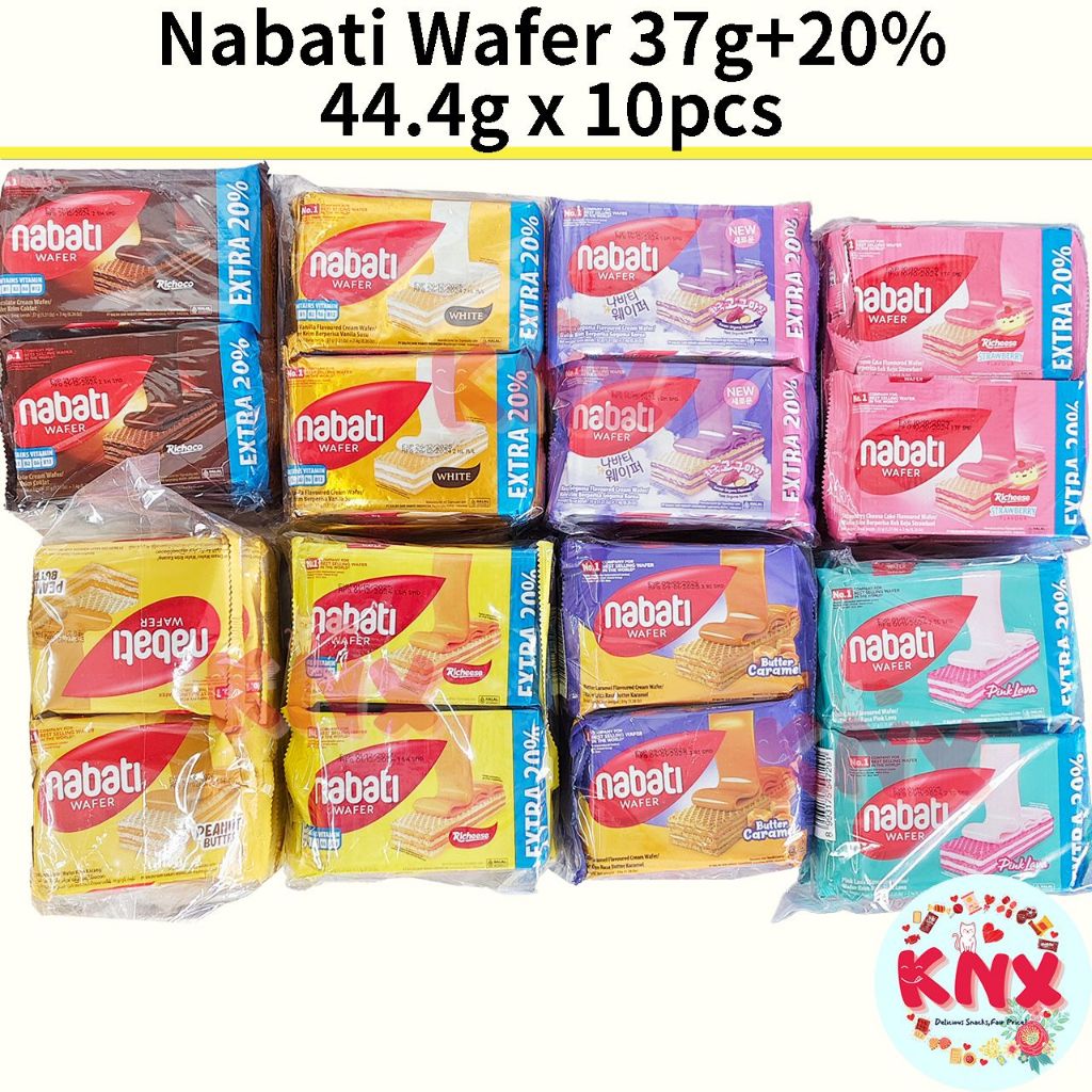 Nabati Wafer 37g tambahan Extra 20% 44.4g x 10pcs | Shopee Malaysia