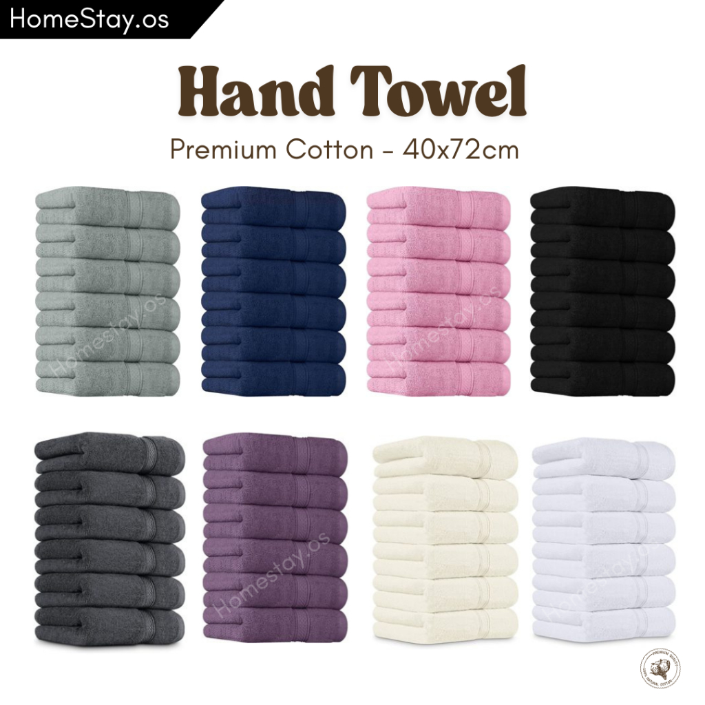Premium 100% Cotton Hand Towel 40x72cm – Soft & Absorbent | Tuala ...