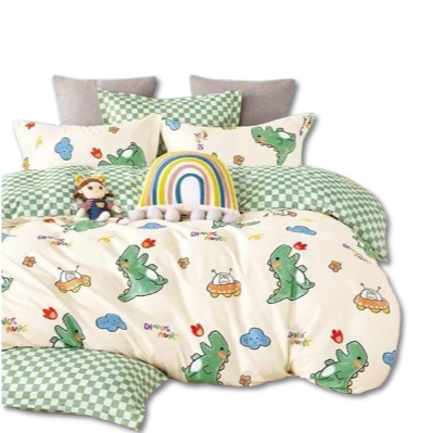 Dinosaur Bedsheet Super Single 5 in 1 Katil Queen King 7 in 1 Cartoon ...