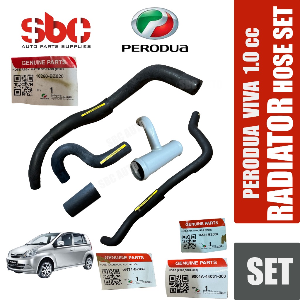 SBC AUTO - PERODUA VIVA / VIVA ELITE 1.0 cc RADIATOR HOSE SET COMPLETE ...