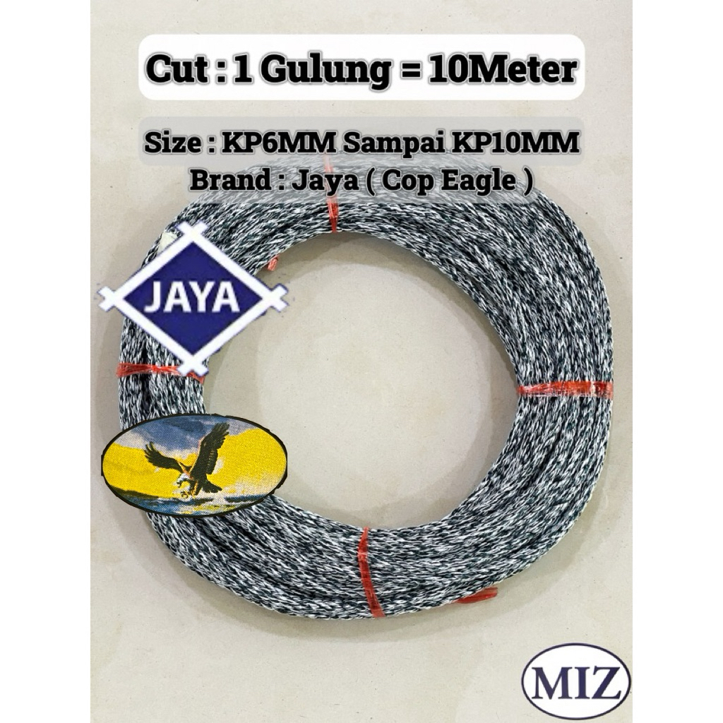 Cut : 1 Gulung = 10Meter 6MM 8MM 10MM KP Rope Tali Jaya (CopEagle) Tali Baru Tali Laut Tali ...