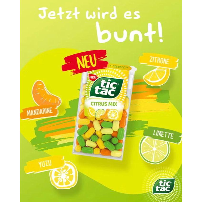 Tic Tac Mandarin Lemon Lime Flavor 14.5gm - Limited Edition | Shopee ...