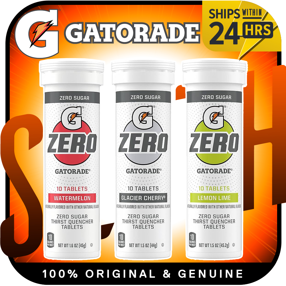 Gatorade G Zero Powder Tablets, 10 Tablets per tube | Glacier Cherry ...