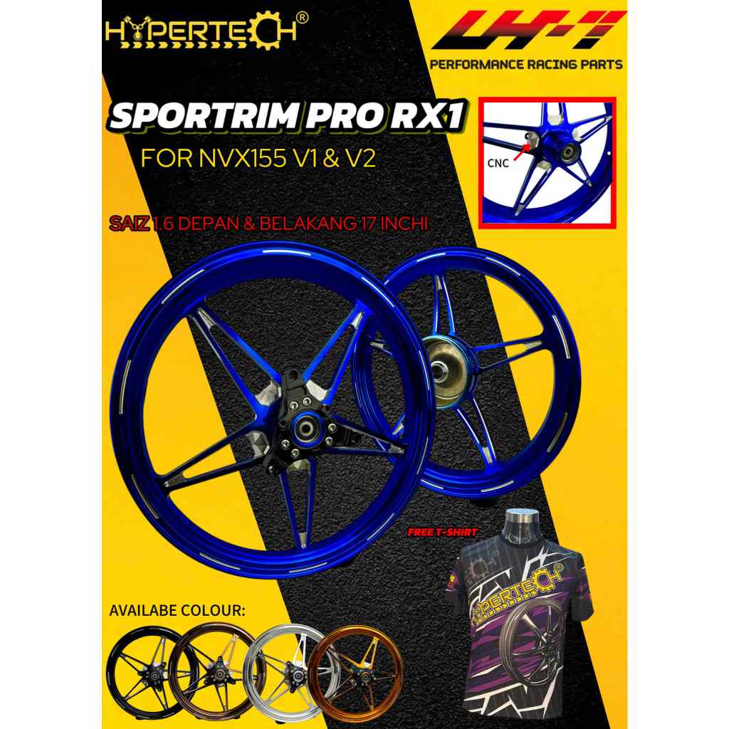 SPORT RIM HYPERTECH CNC PRO-RX1 NVX155 💯% ORIGINAL | Shopee Malaysia