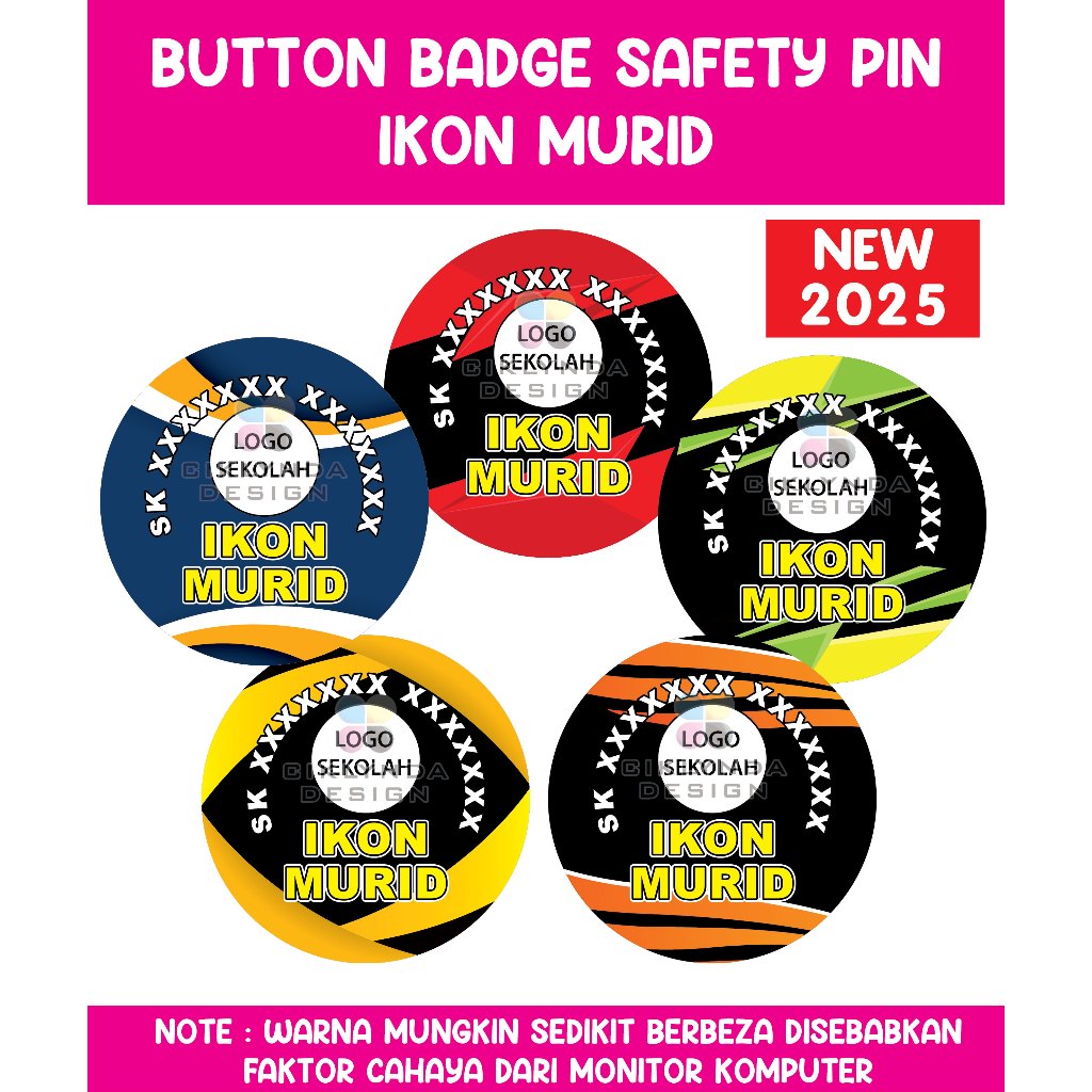 BUTTON BADGE SAFETY PIN - IKON MURID | Shopee Malaysia