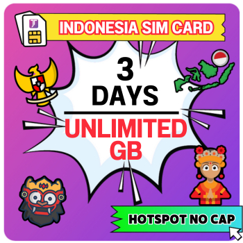 J Travel 【 Indonesia SIM Card 】UNLIMITED HOTSPOT Travel Prepaid SIM ...