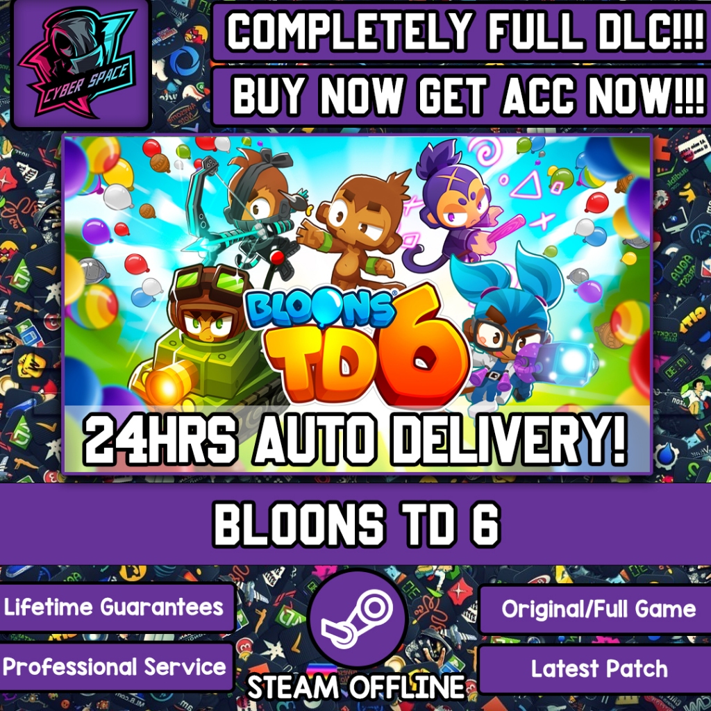 Bloons TD 6 [Auto Delivery] [Steam Offline] [Full DLC] Cyber Space PC ...