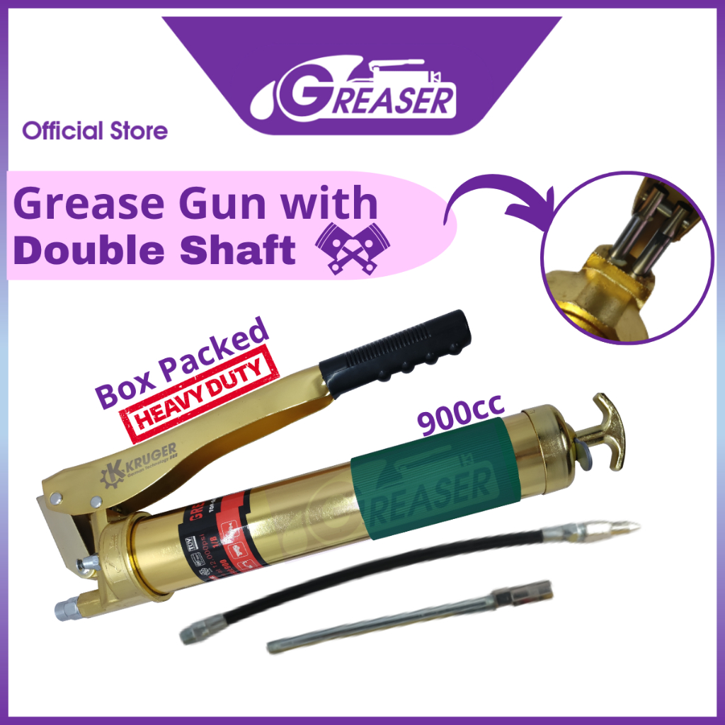 Greaser Grease Gun / Grease Pump Heavy Duty / Pam Gris - 900cc (Double ...