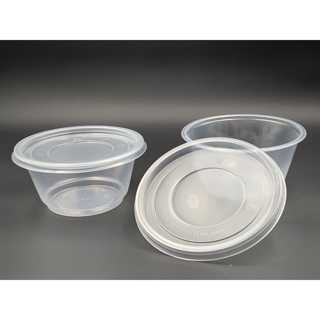 ROUND CONTAINER WITH LID EC 12 - 50pc | Shopee Malaysia