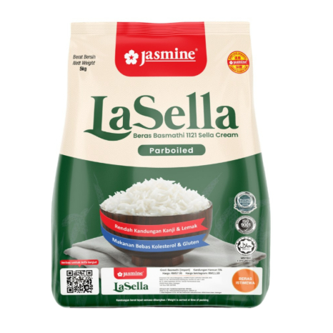 JASMINE Lasella Basmathi Parboiled / Basmathi Direbus 5kg | Shopee Malaysia