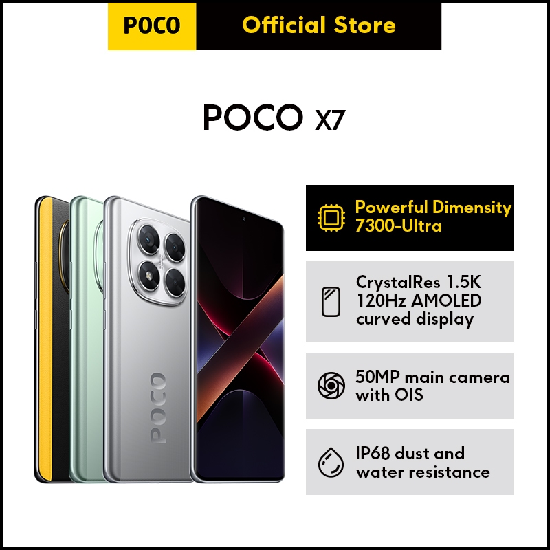 POCO X7 5G 1.5K 120Hz AMOLED Curved Display/50MP Main Camera with OIS ...