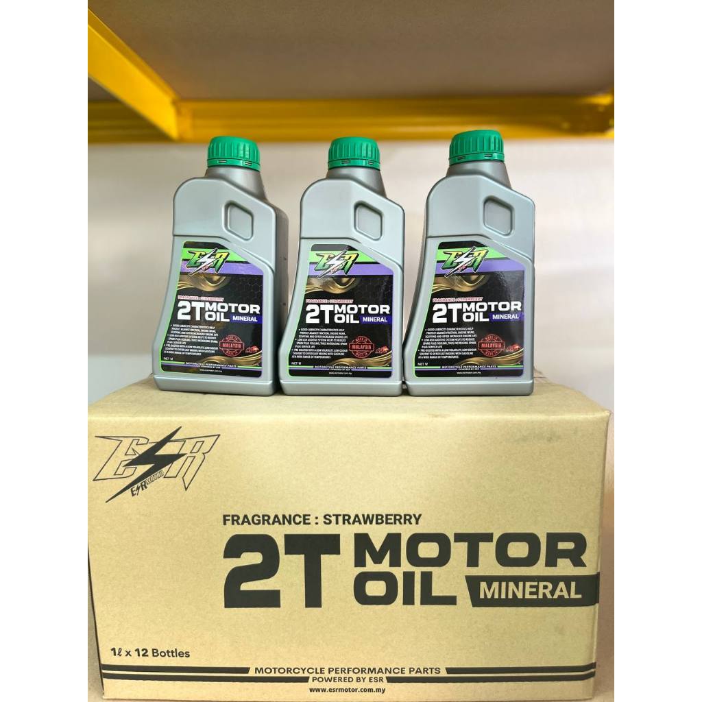ESR 2T MOTOR OIL (STRAWBERRY) 1L / ESR MOTOR OIL SAE40 MINERAL 1L ...