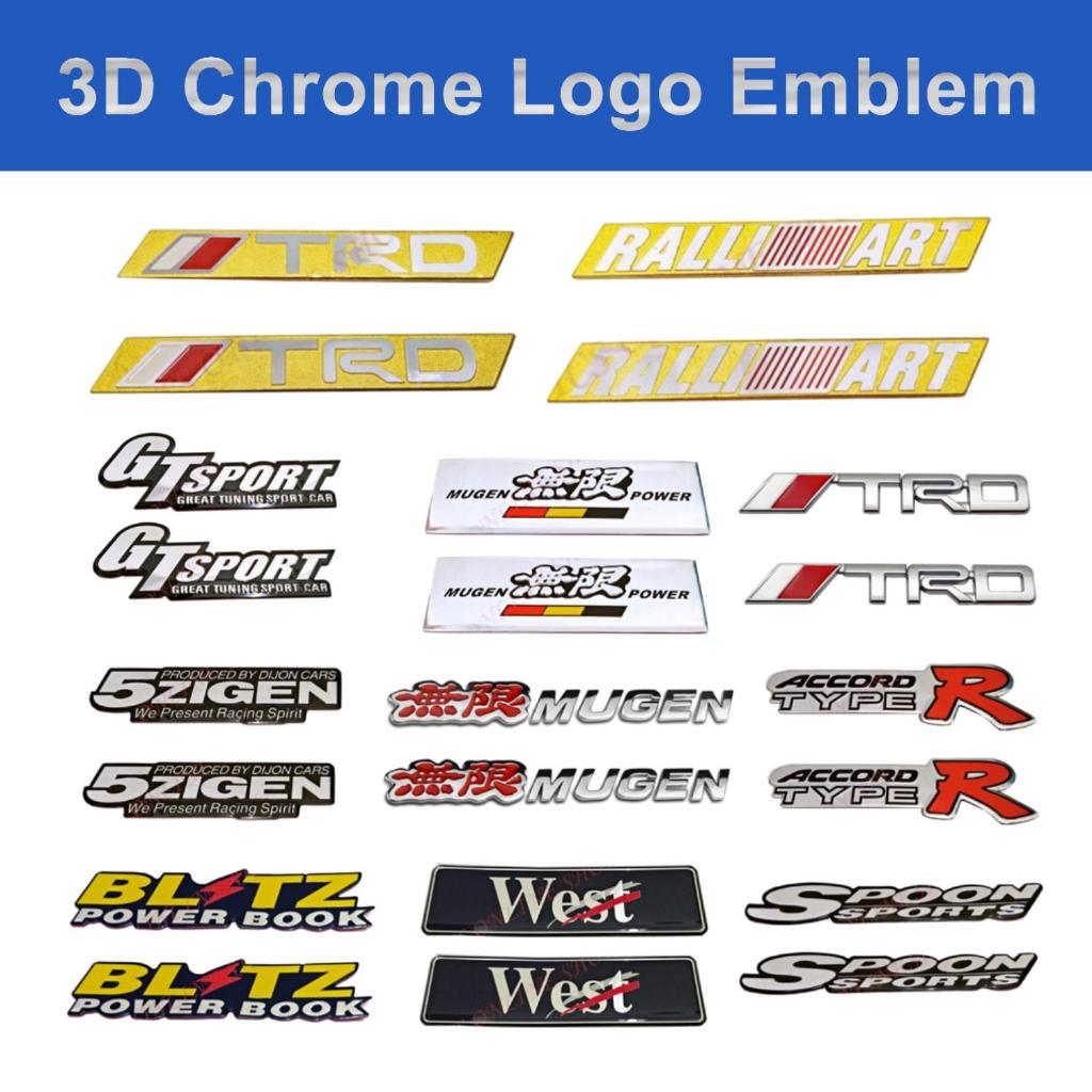 3D Chrome Logo Emblem TRD/MUGEN/MUGEN POWER/WEST/SPOON SPORTS/BLITZ ...
