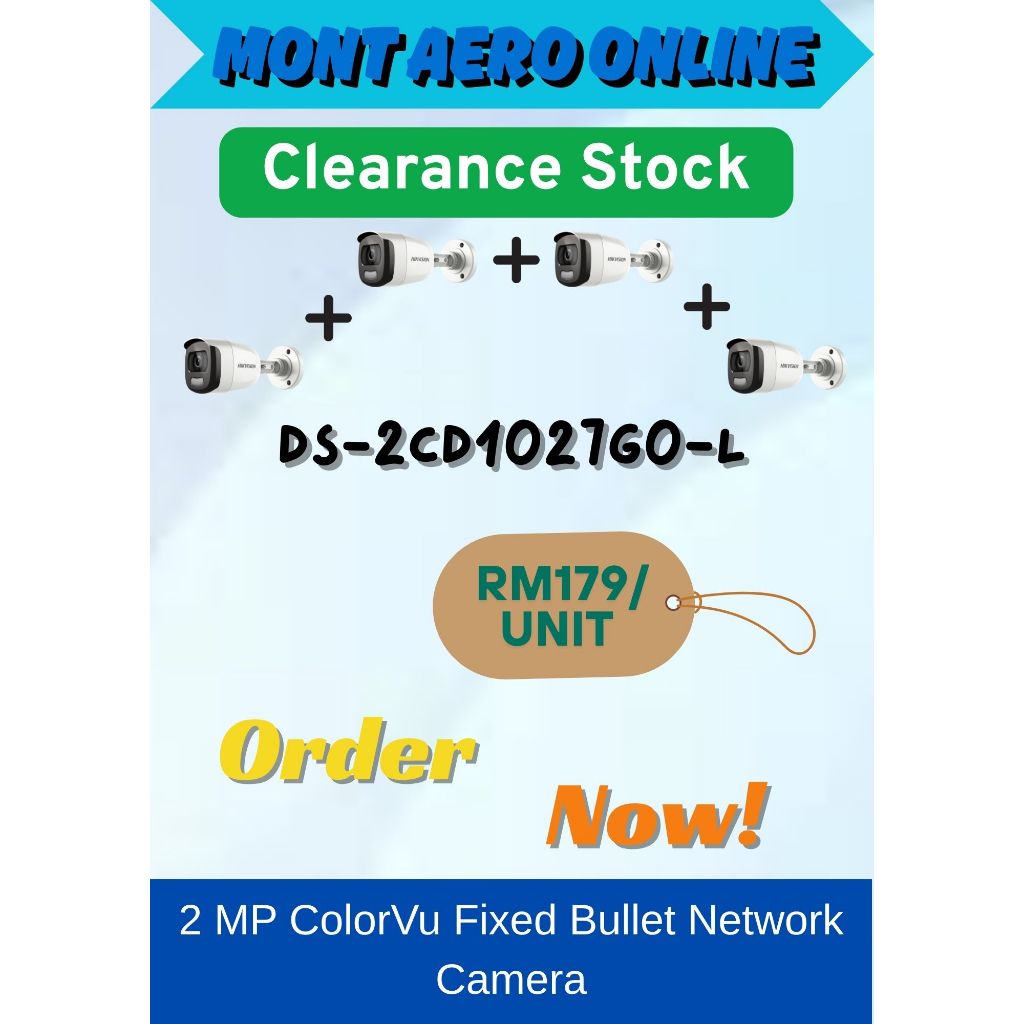 HIKVISION COLORVU FIXED BULLET NETWORK CAMERA | Shopee Malaysia