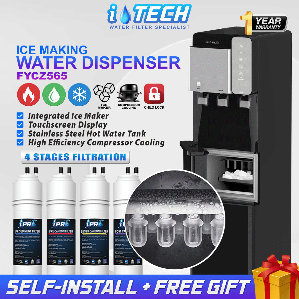 𝐈-𝐓𝐄𝐂𝐇 Instant ICE + Water Dispenser 2 in 1 Ice Maker Machine Water ...