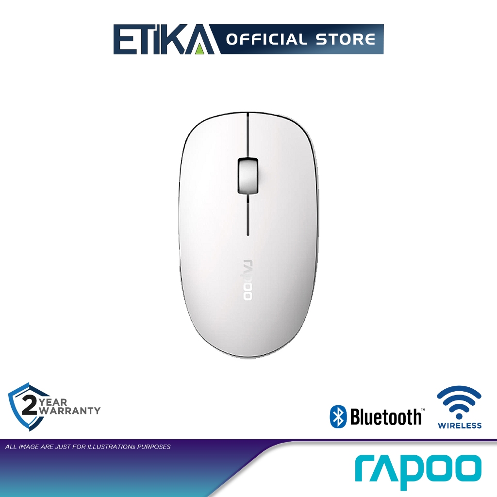 Rapoo M200 Silent Wireless Mouse (White) | Multi-Mode 2.4GHz Wireless ...