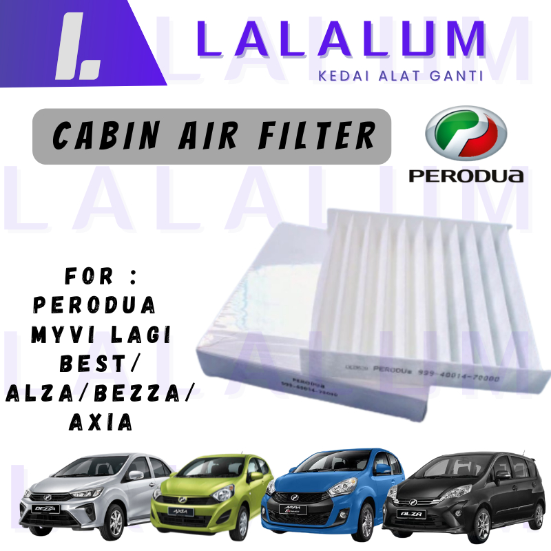 CABIN AIR FILTER AIRCOND PERODUA MYVI LAGI BEST , ALZA , BEZZA , AXIA ...
