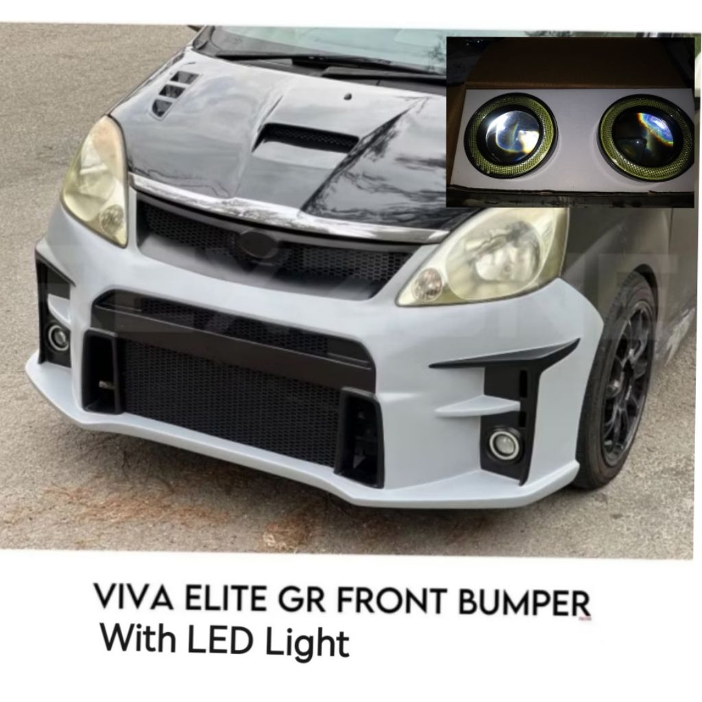 Viva Elite GR Front Bumper FB255 With LED lights Fiberglass Without ...