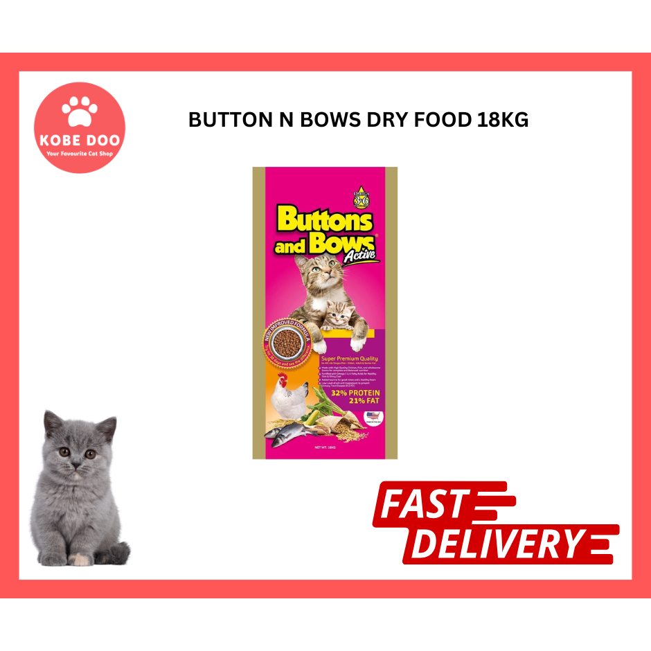 BUTTON N BOWS MAKANAN KUCING 18KG | Shopee Malaysia