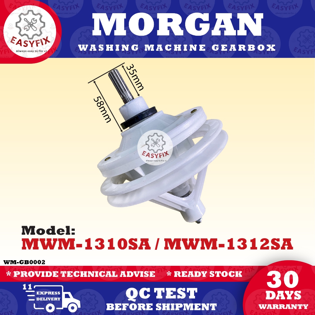 MWM-1310SA / MWM-1312SA MORGAN SEMI-AUTO WASHING MACHINE GEARBOX GEAR ...