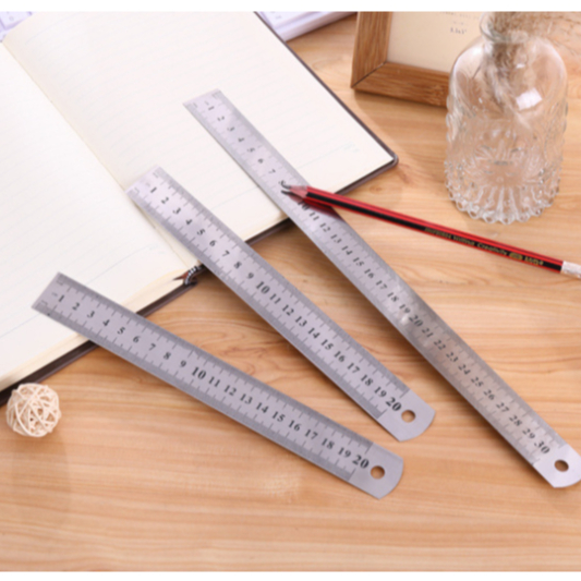 Stainless Steel Ruler Set (15/20/30cm) – Metal Ruler for Office ...