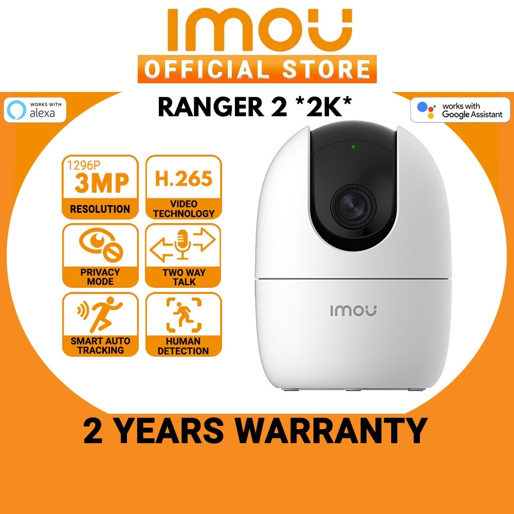 Imou Ranger 2 3MP/1296P Wireless IP Camera AI Human Detection & Siren Two Way Talk Pan/Tilt ...