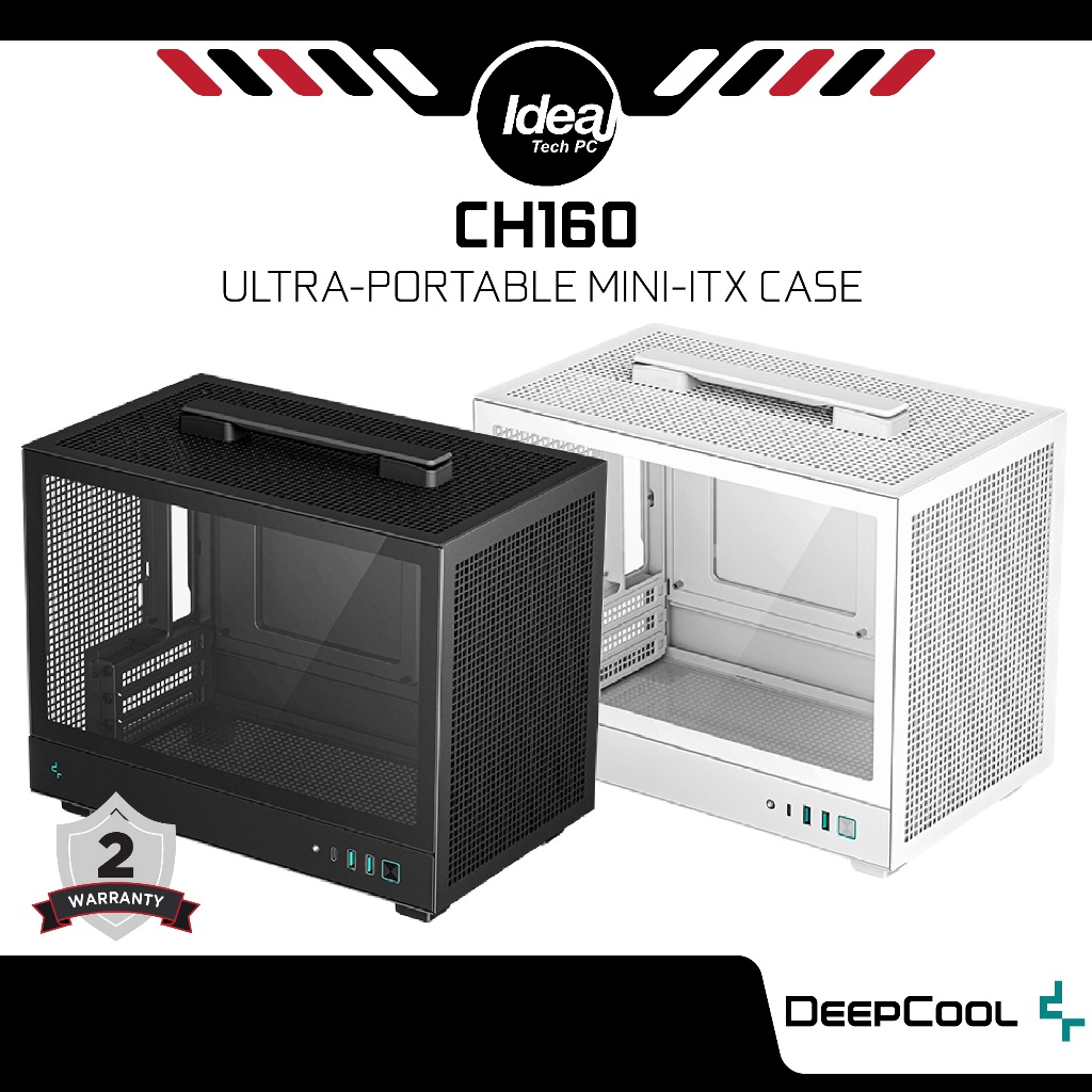 DEEPCOOL CH160 | HITAM / PUTIH | SARUNG PC MINI ITX ULTRA-MUDAH ALIH ...