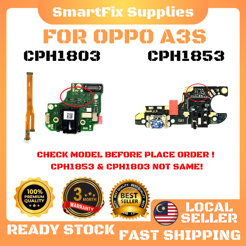 For Oppo A3S CPH1803 / A3S CPH1853 Charging Board Charging USB Port ...