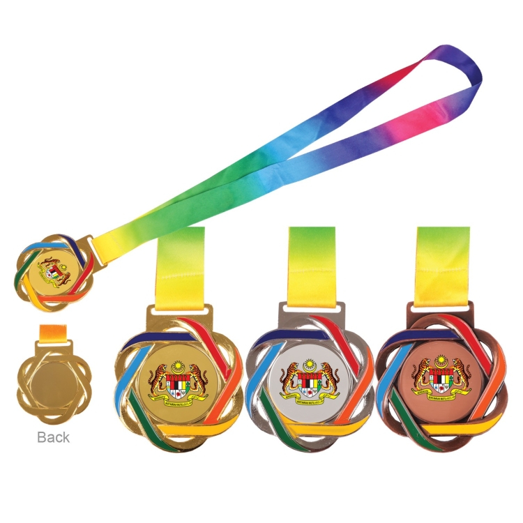 Pingat Logam Gantung 6.5cm – Medal Sukan / Anugerah Gold Silver Bronze ...