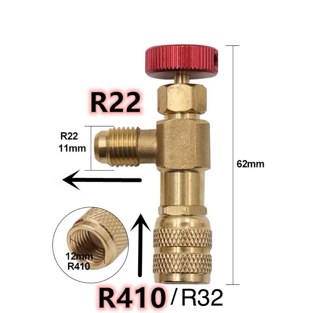 Safety Valve Adapter R410a R22 R32 Refrigerant Charging Retention ...