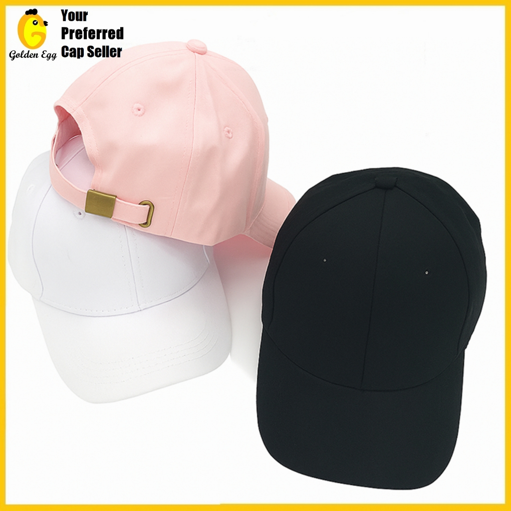 GEC Topi Kosong Dewasa Uniseks Ulzzang Topi Hitam Topi Putih Adult ...