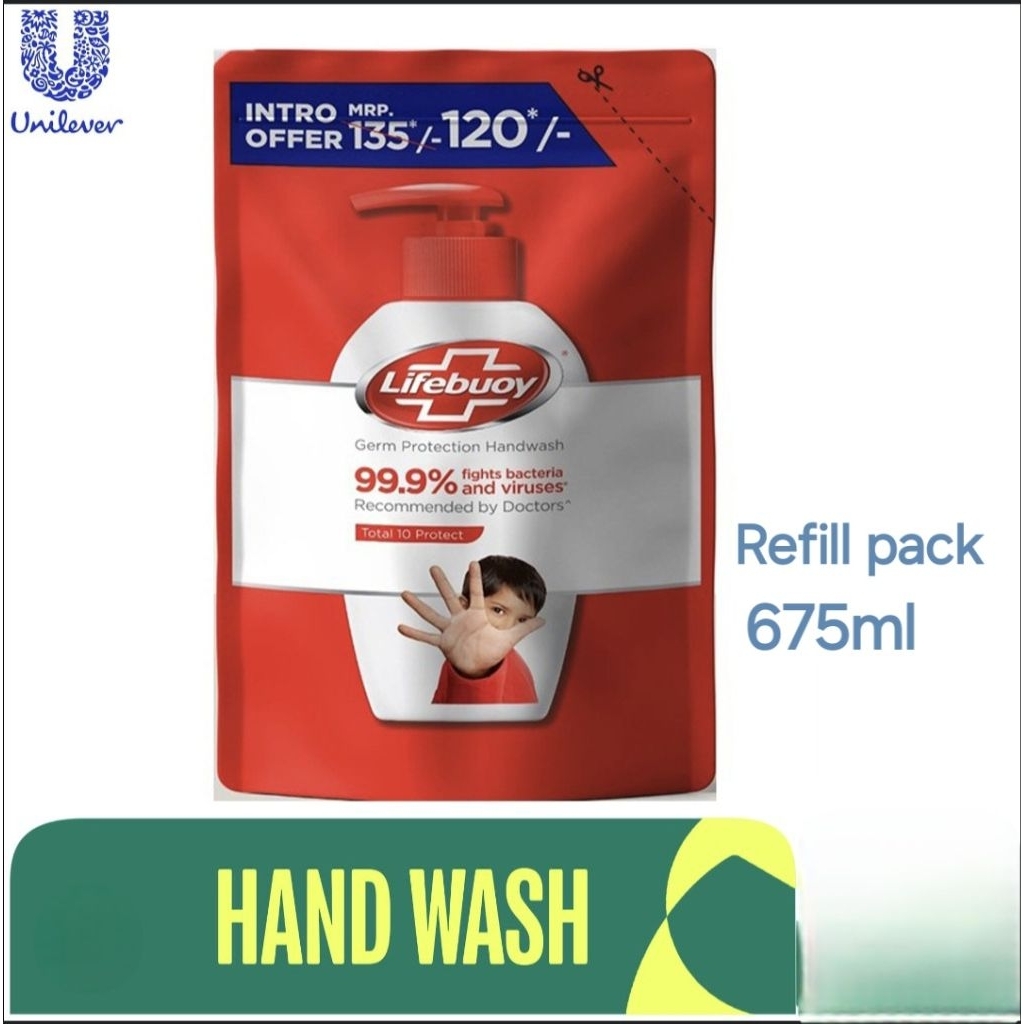Lifebuoy Germ Protection Handwash Refill Pack [675m×1pcs] With Vitamins ...