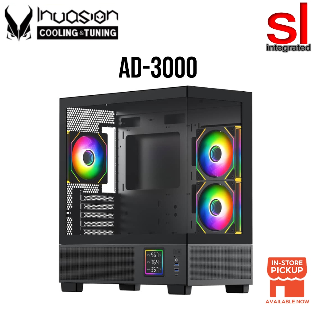 INVASION AD-3000 M-ATX Gaming Casing -(With Aurora Fans) | Shopee Malaysia