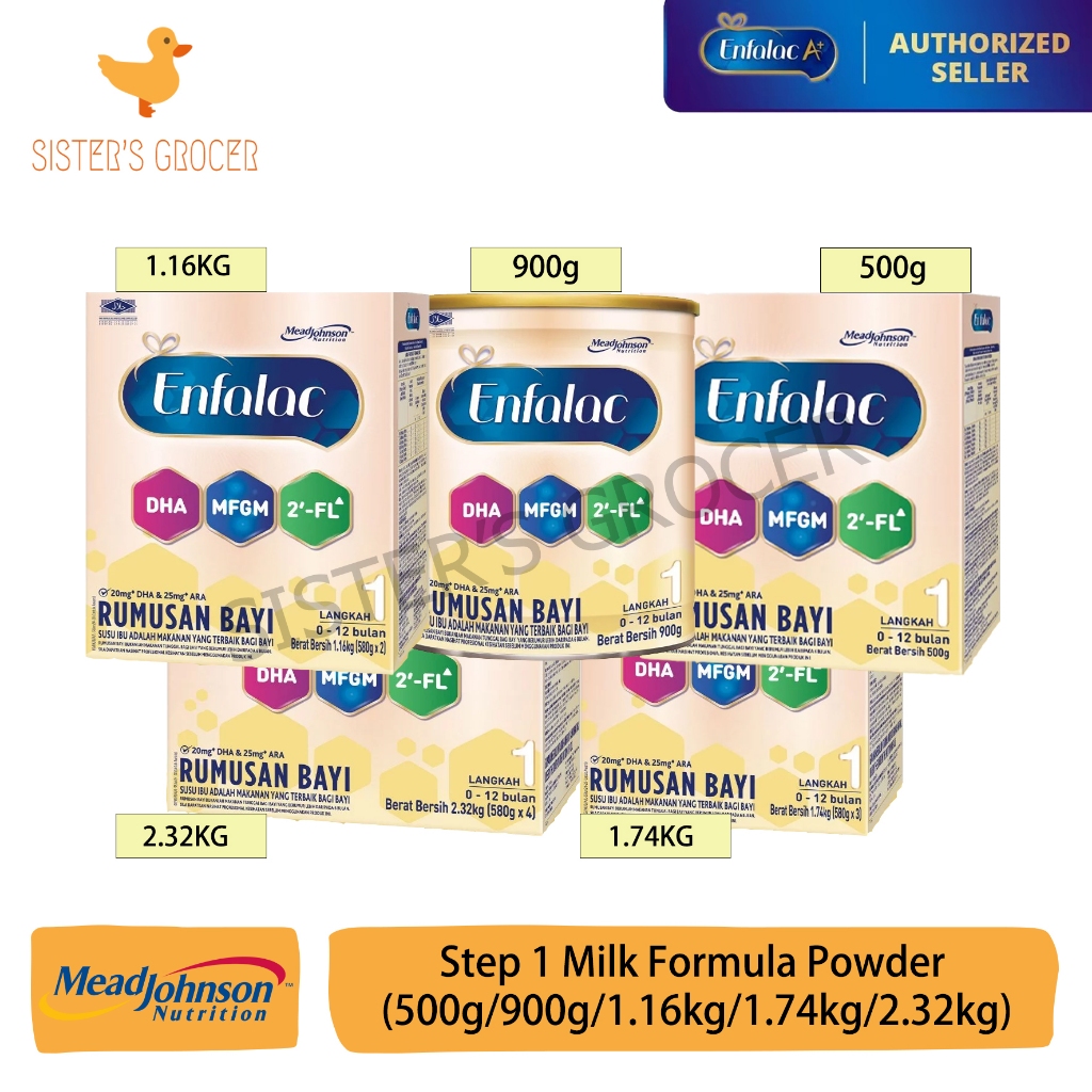 Enfalac Baby Step 1 Milk Formula 0-12m 900g/1.74kg/2.32kg | Shopee Malaysia