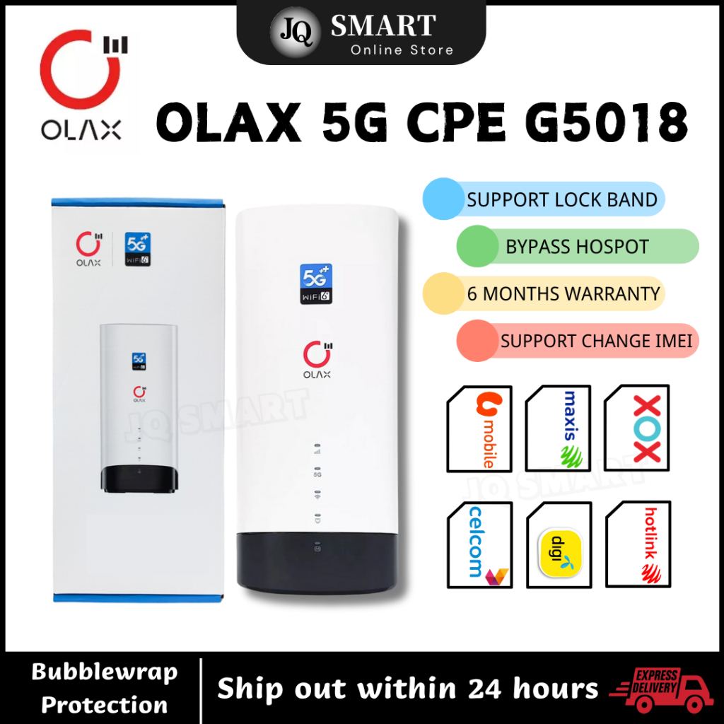 OLAX G5018 MODIFIED 5G MODEM QUALCOMM x55 + QCA6391 WiFi 6 DUAL BAND 5G MODEM | Shopee Malaysia
