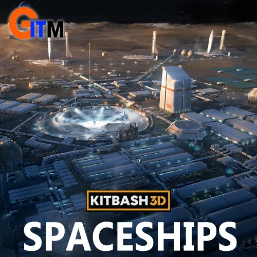 KITBASH3D - SPACESHIPS | SCI-FI 3D SPACECRAFT ASSET PACK | DIGITAL DOWNLOAD | BLENDER UNITY ...