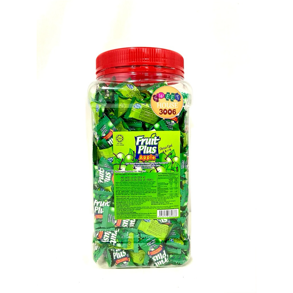 Fruit Plus Gula Gula Kunyah Buah Buahan Perisa Epal Makanan Ringan ...